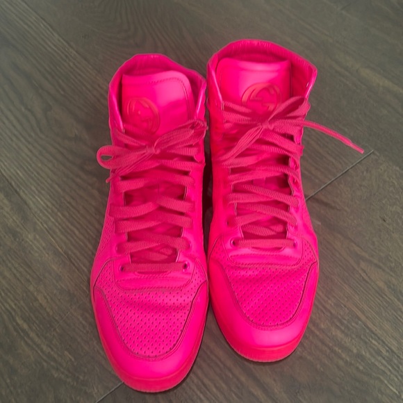 Gucci | Shoes | Mens Gucci Neon High Top Sneaker | Poshmark